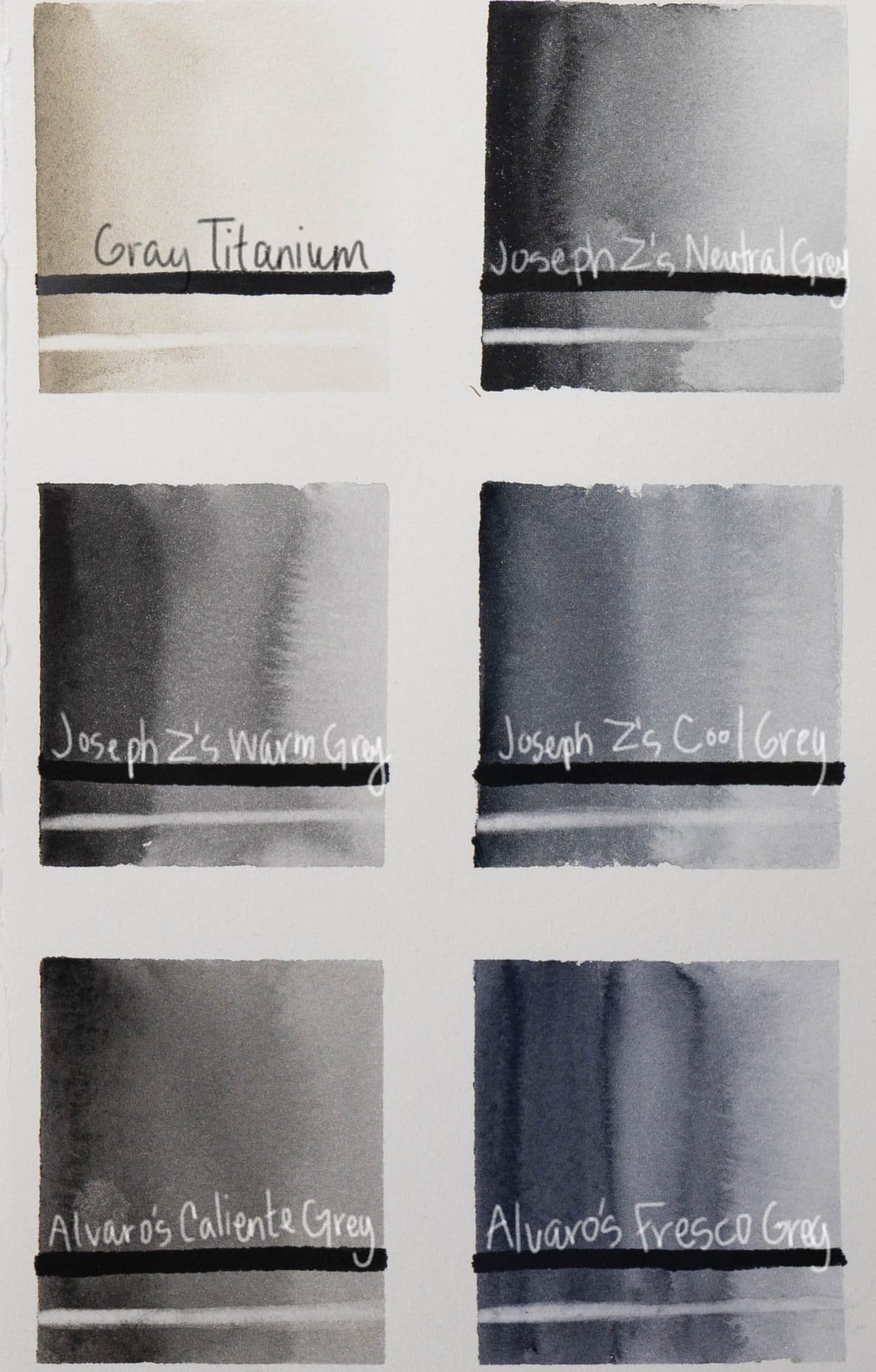 Review of 6 new grey’s from Daniel Smith Watercolors | Alisa Laporte Art